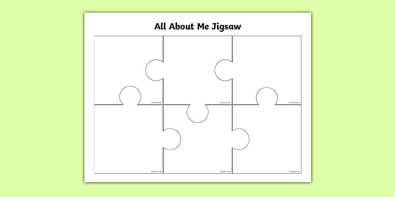 6 Piece Jigsaw Puzzle Template | Twinkl - Twinkl