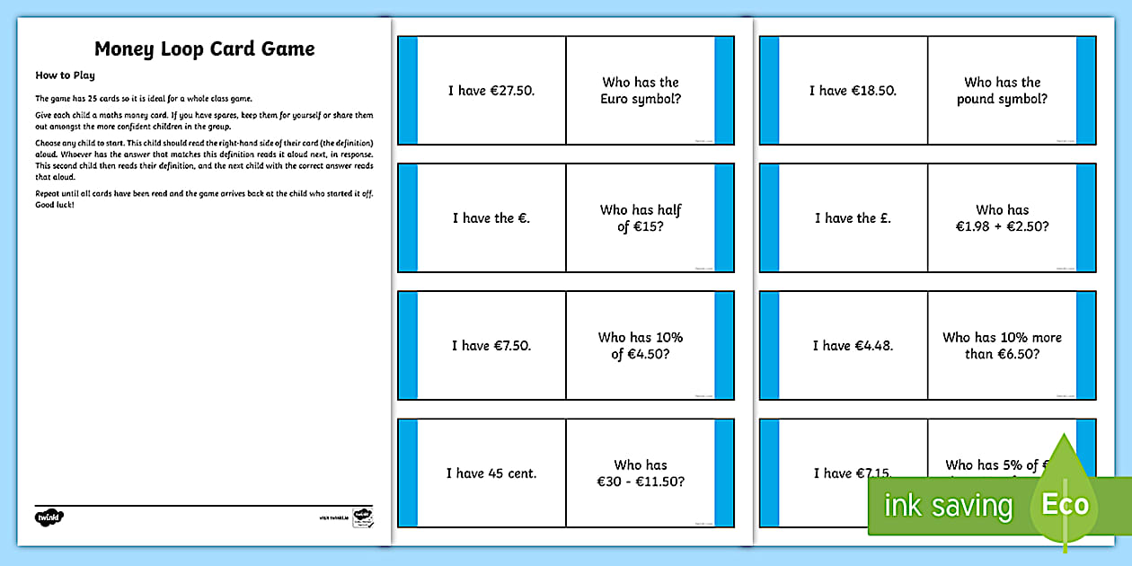 Money Loop Cards (teacher made) - Twinkl
