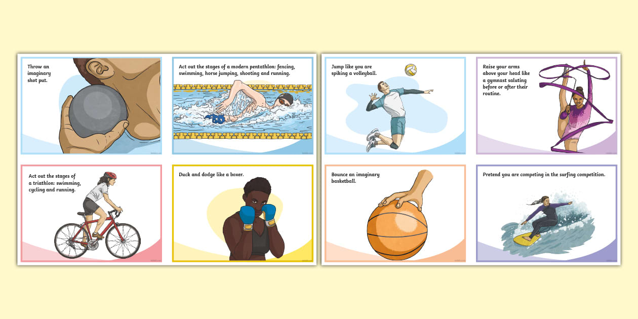 Summer Games Brain Break Action Cards