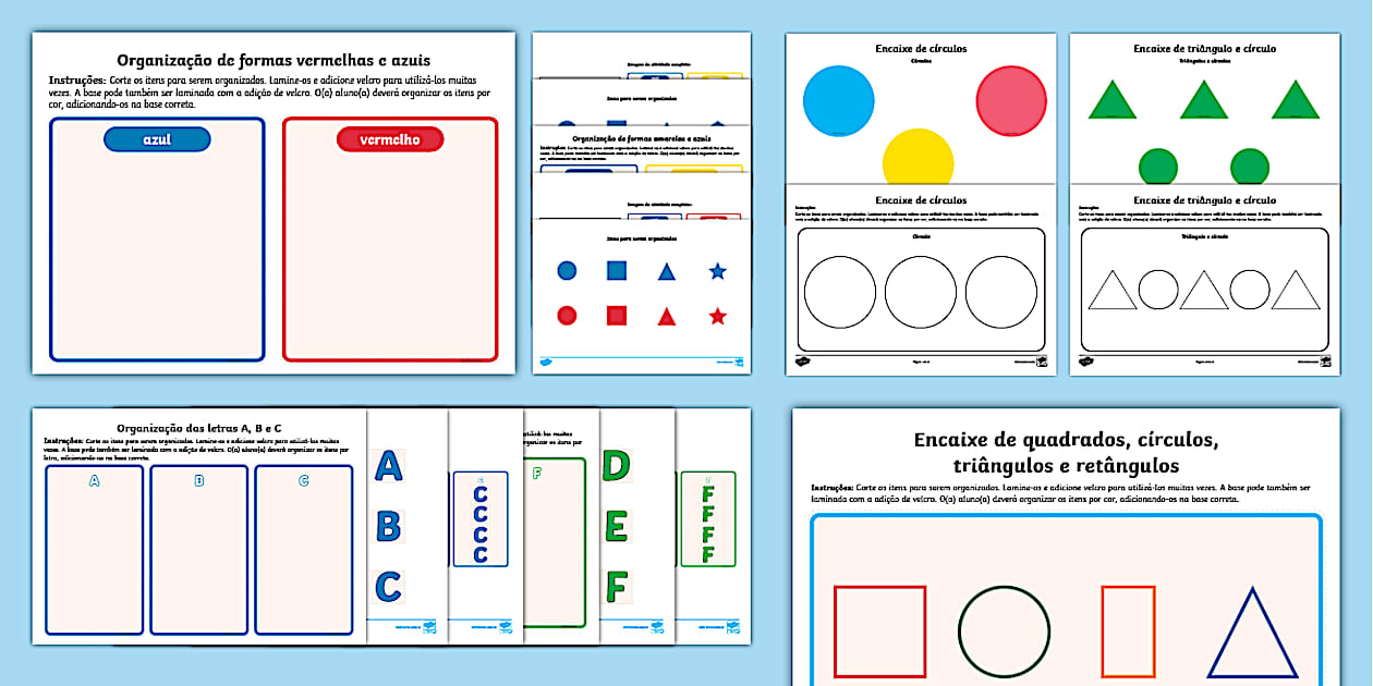 Pacote de recursos para alunos com autismo (teacher made)
