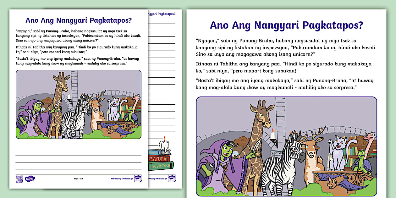 Ang Mahiwagang Kaguluhan: Ano Ang Nangyari Pagkatapos? | Grade 1 | Twinkl