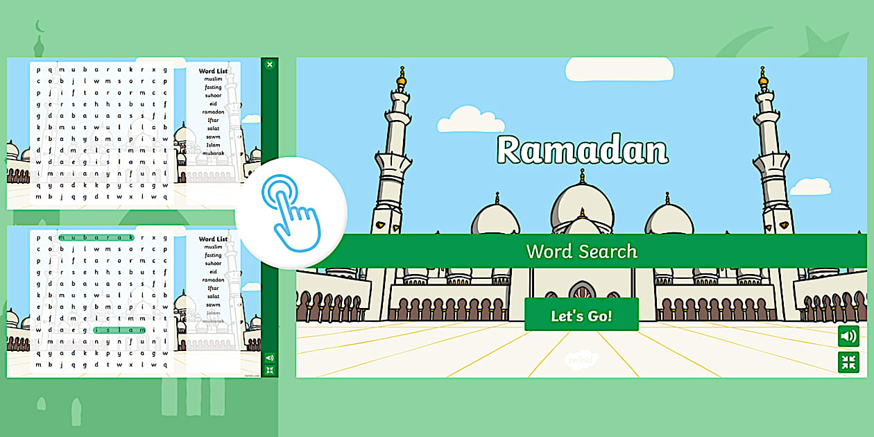 Interactive Ramadan Word Search Activity | Twinkl Go!