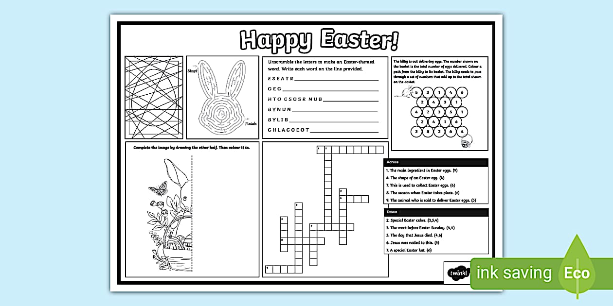 Easter Activity Mat Years 5-6 (teacher made) - Twinkl