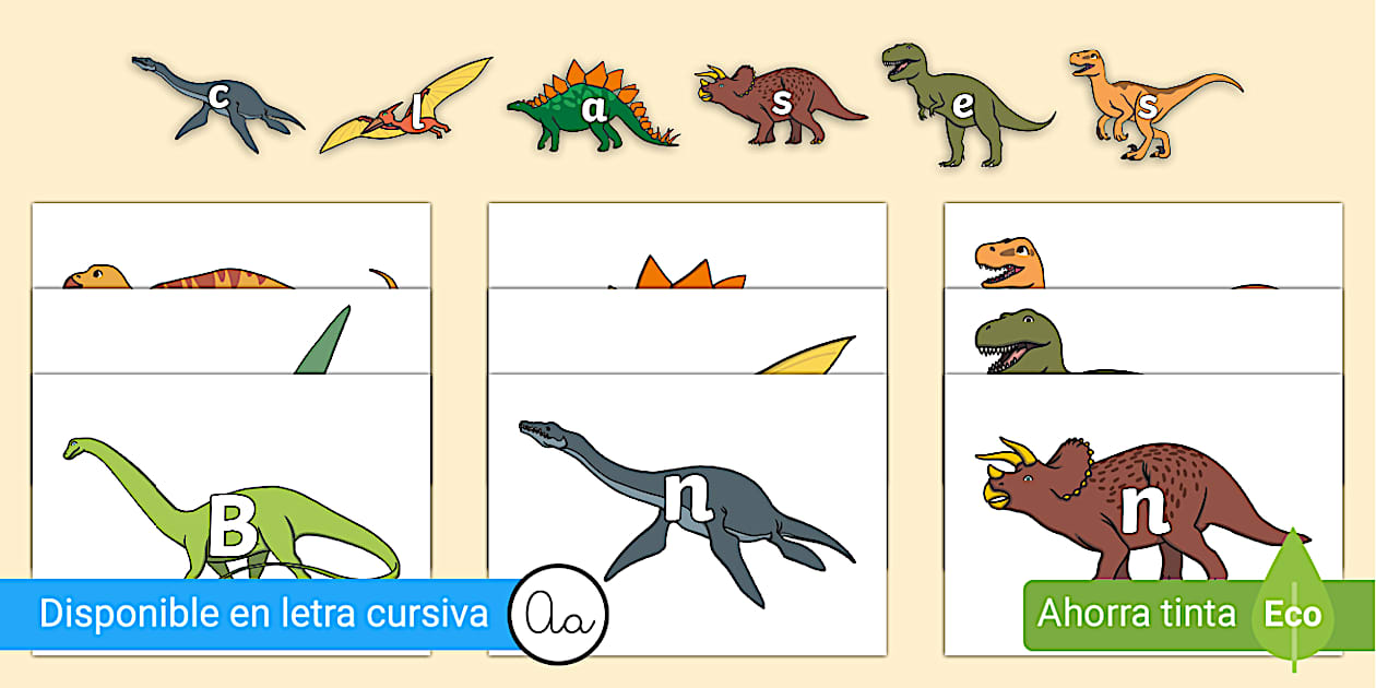 Cartel: Bienvenidos a clases Dinosaurios - Twinkl