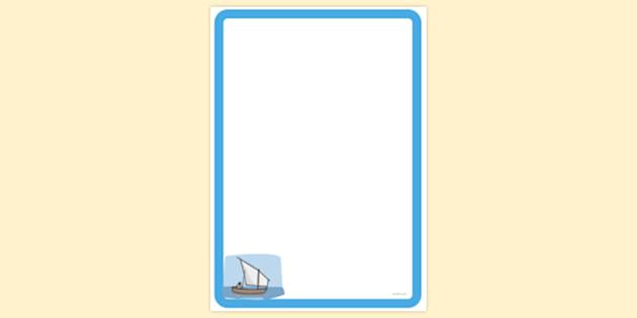 Sail Boat Sailing Page Border | Page Borders | Twinkl
