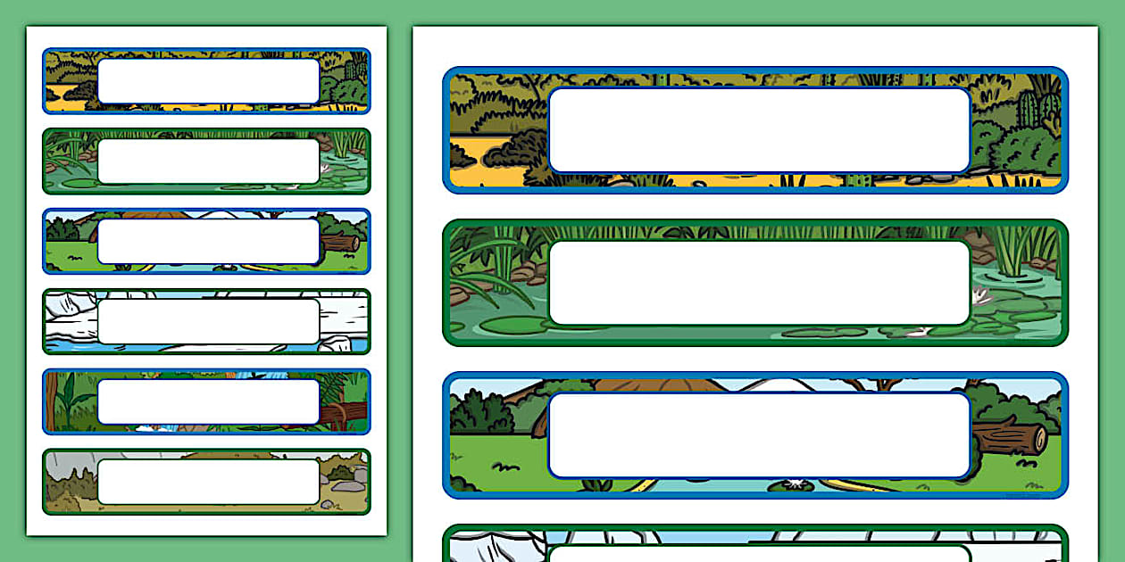 Editable Habitat Tray Labels (teacher made) - Twinkl