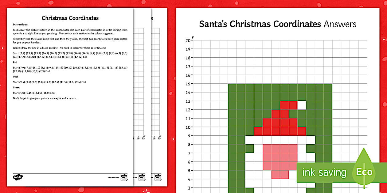Christmas Coordinates KS2 Worksheet | Primary Resources
