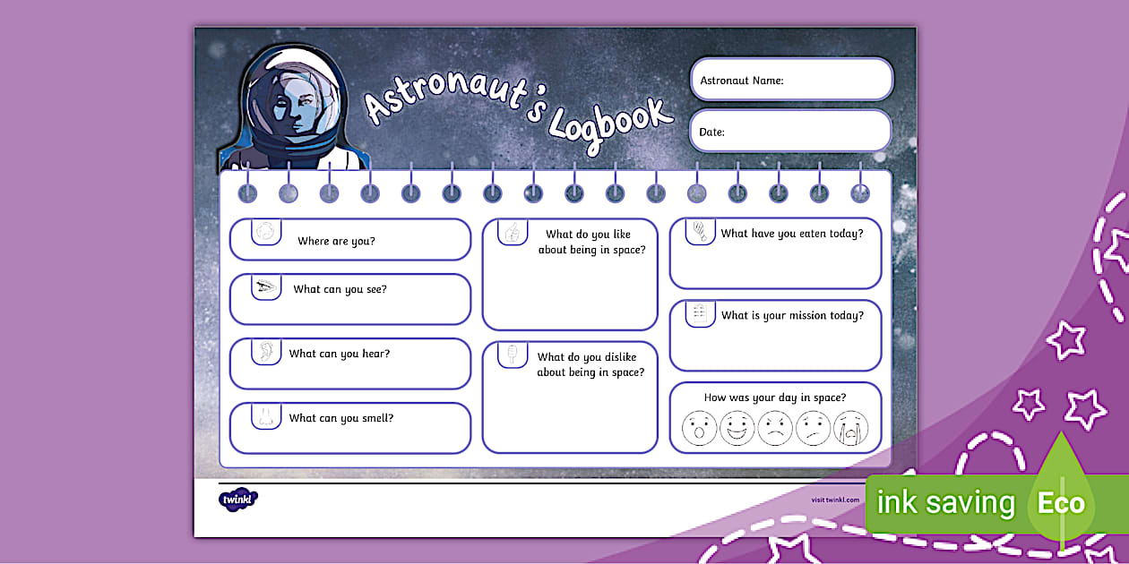 Astronaut Diary Entry Activity (Ages 7 - 11) (teacher made)