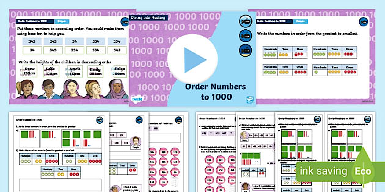 👉 White Rose Maths Supporting Year 3 Order Numbers Mastery Pack