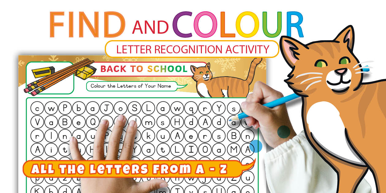 Grade 1 LS - Worksheet: Colour in the Letters in Your Name