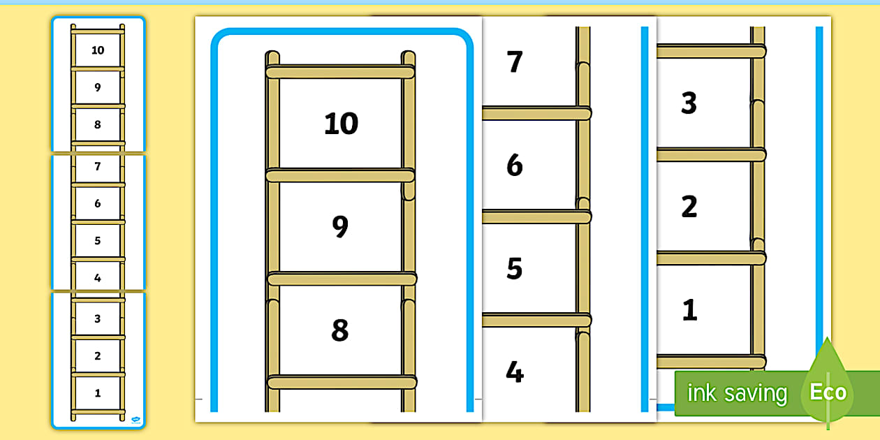 Lolly Stick Number Ladder Activity (teacher made) - Twinkl