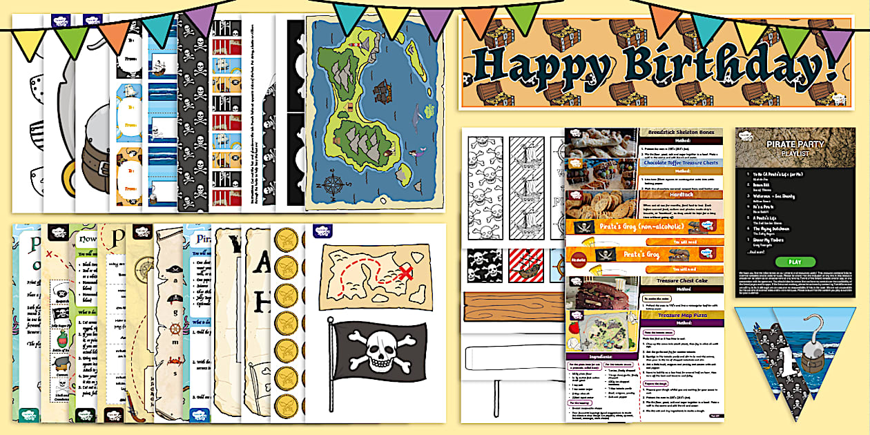 Pirate Party Printables Pack | Twinkl Party (teacher made)