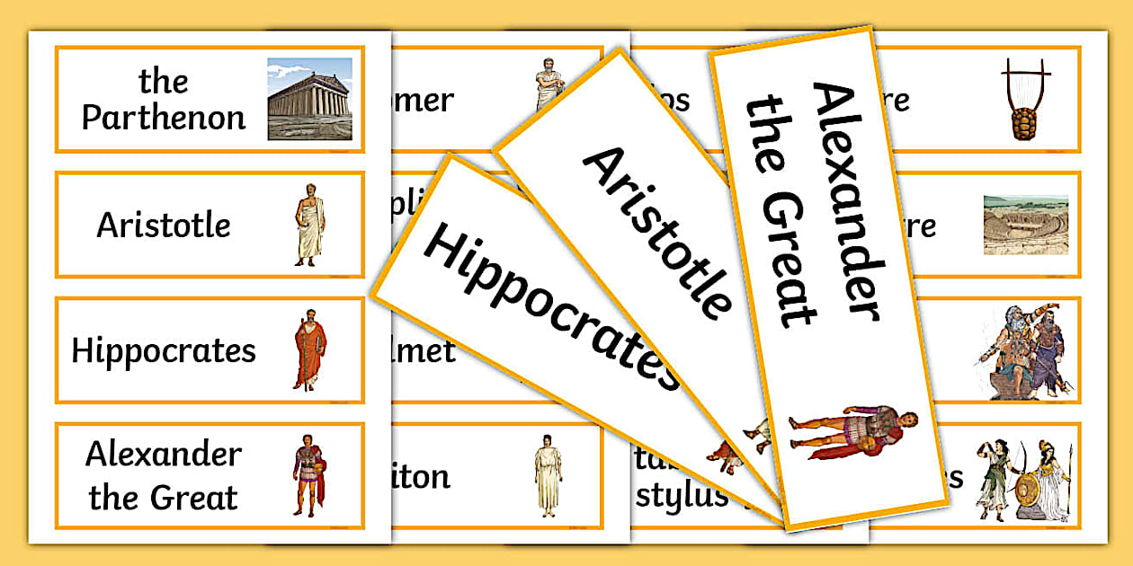 Ancient Greece Word Cards (teacher made) - Twinkl
