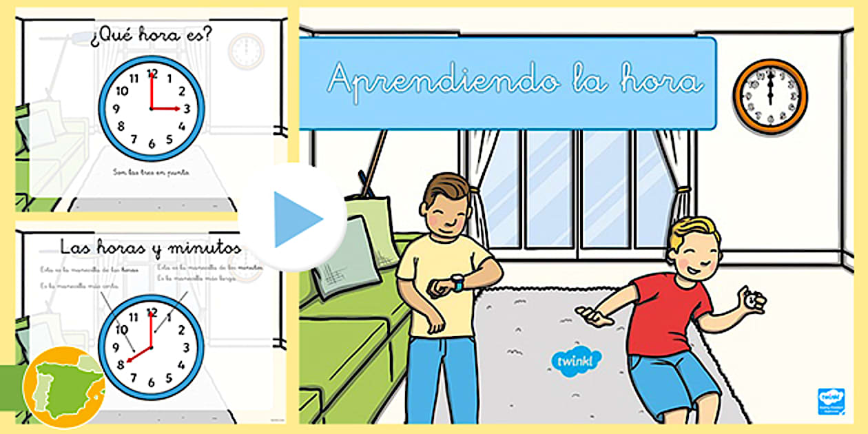 Presentación: Aprendiendo la hora (teacher made) - Twinkl