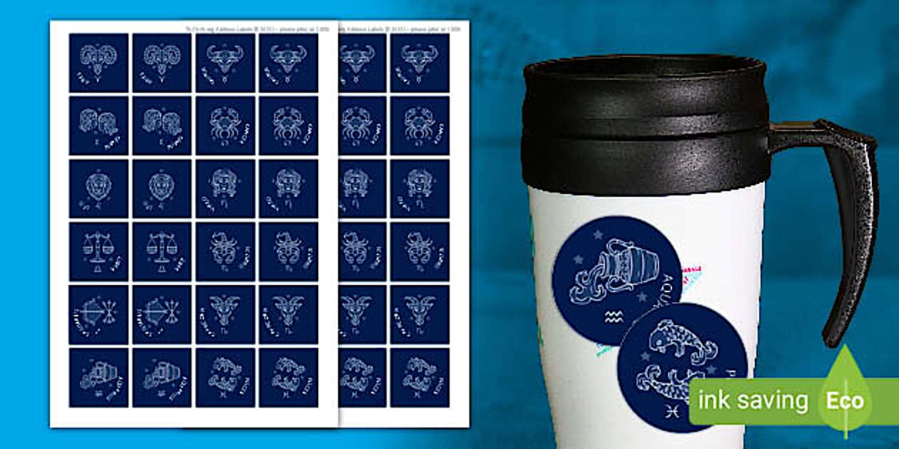 Zodiac Star Sign | Astrology Stickers | Twinkl Stickers