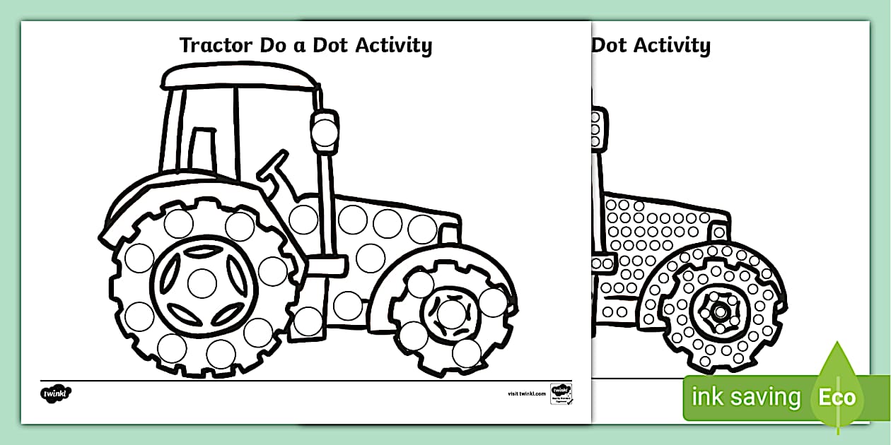 Tractor Do-a-Dot Activity | Twinkl | KS1 | Creativity