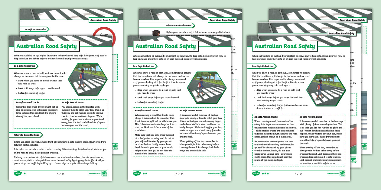 Australian Road Safety Differentiated Reading Comprehension