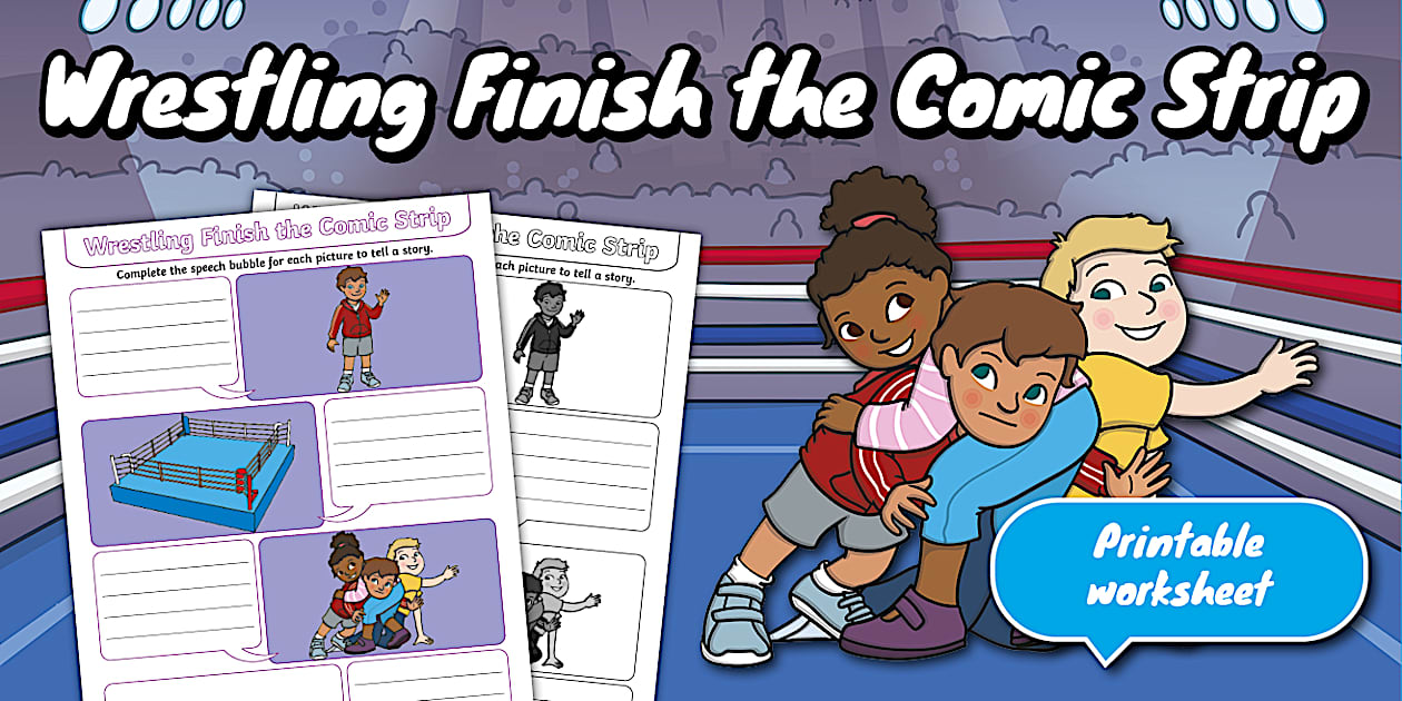 Wrestling Finish the Comic Strip Worksheet