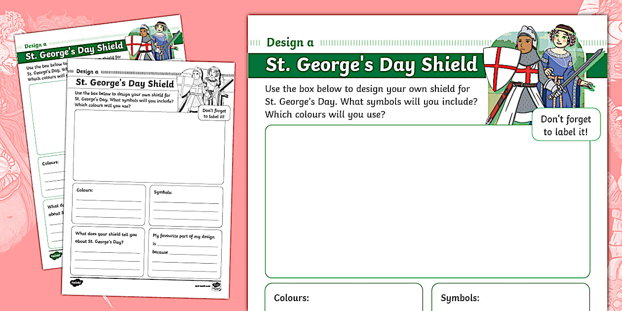 Design a St. George's Day Shield (teacher made) - Twinkl