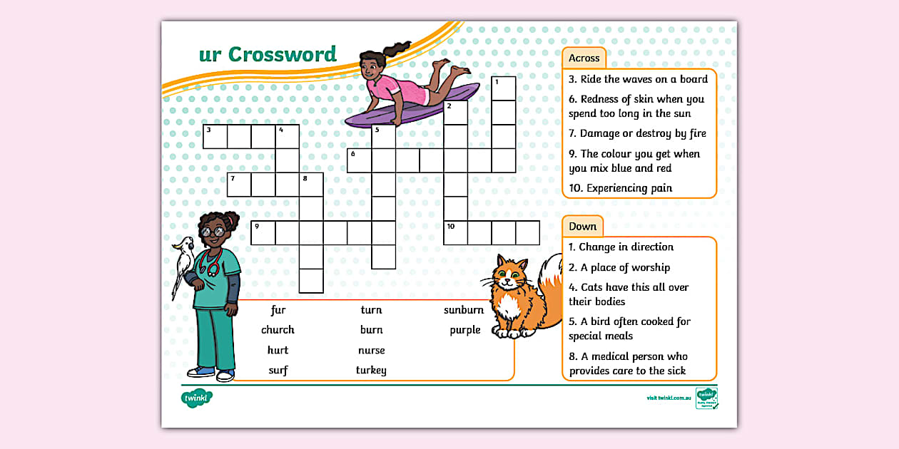 ur Crossword (teacher made) - Twinkl