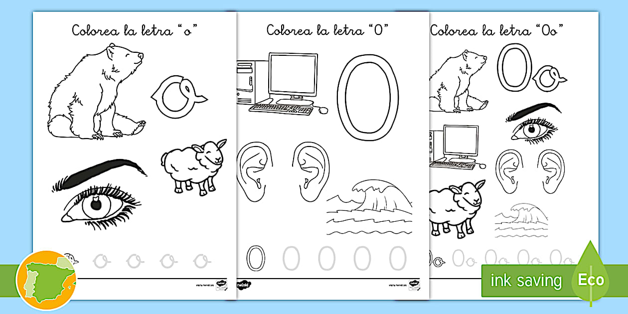 Hoja de colorear: La letra o (teacher made) - Twinkl