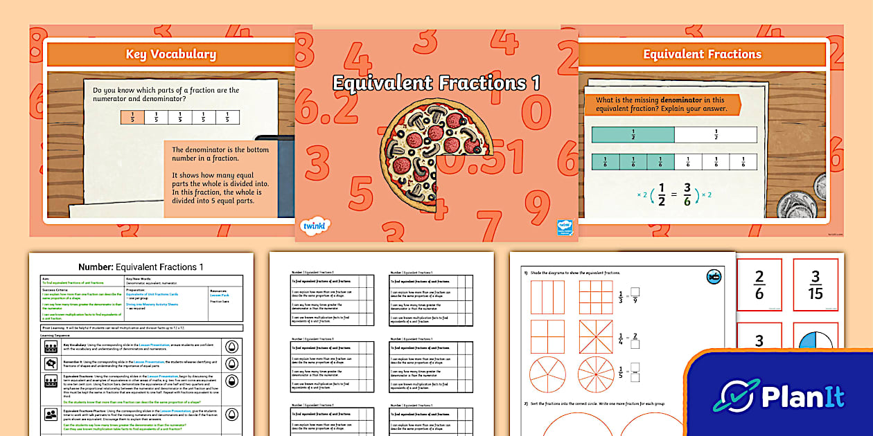 Yr 6 Number Compare Order And Represent Fractions Lesson 1