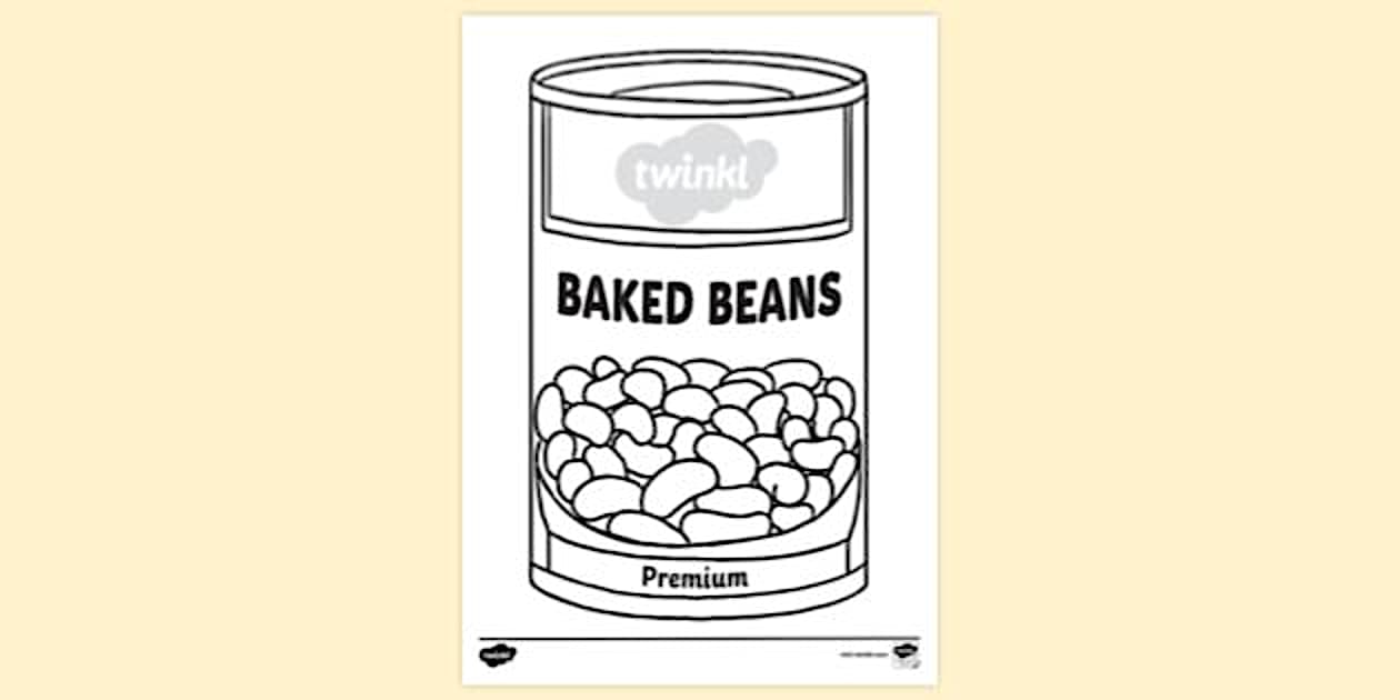 Baked Beans Colouring | Colouring Sheets (teacher made)