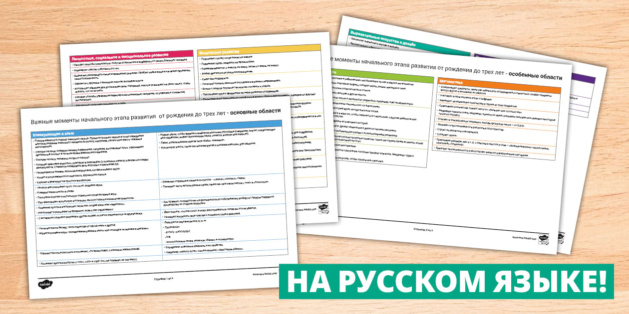 * NEW * Russian Translation of EYFS Development Matters Birth-3 Statements