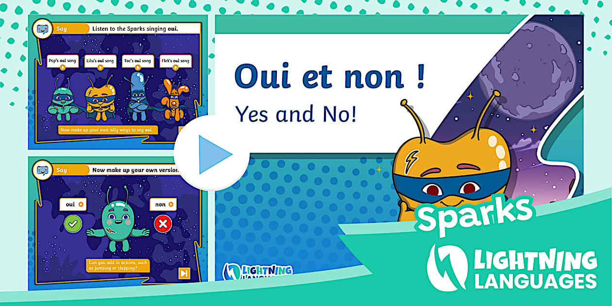 👉 Lightning Languages | Yes in French Language | PowerPoint