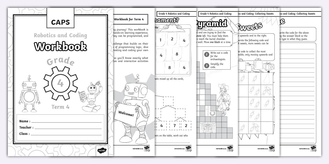 Robotics and Coding - CAPS Workbook Grade 4 Term 4 - Twinkl