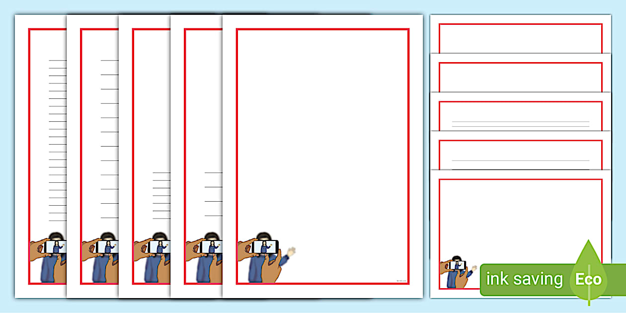 Editable Simple Blank Camera Shot Page Border (Teacher-Made)