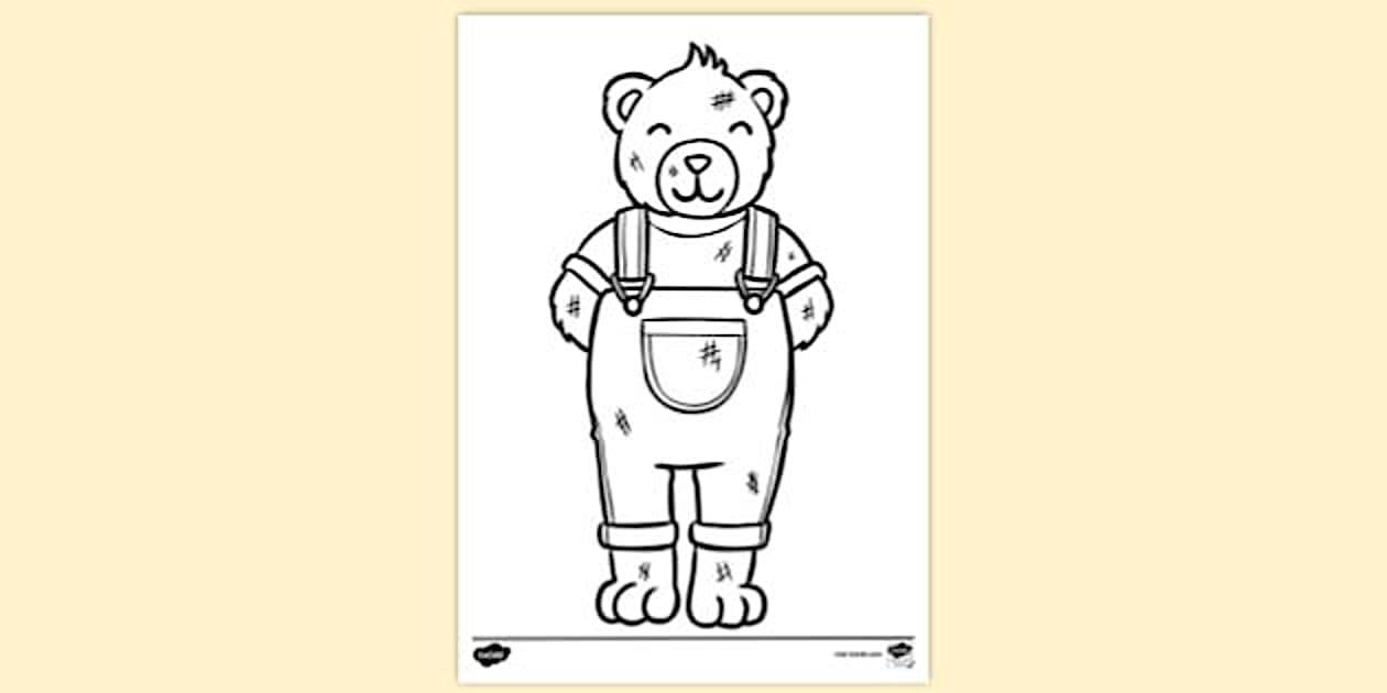 Messy Bear Colouring | Colouring Sheets (teacher made)