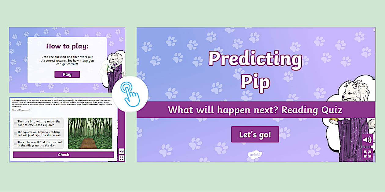 Predicting Pip Reading Quiz - KS2 Revision (teacher made)