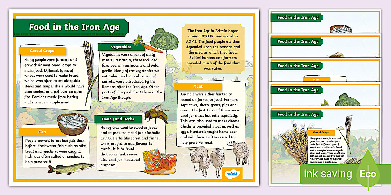 Food in the Iron Age Display Posters - Twinkl - KS2 - Twinkl