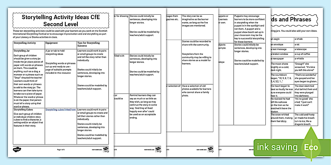 Storytelling Ideas | CfE Second Level | Twinkl - Twinkl