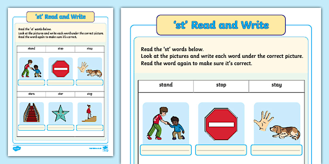 English Grade 2: Unit 1 "St Words"