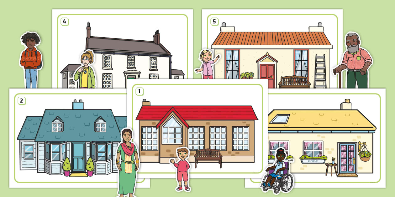 👉 Houses Counting to 5 Activity | Twinkl - Twinkl