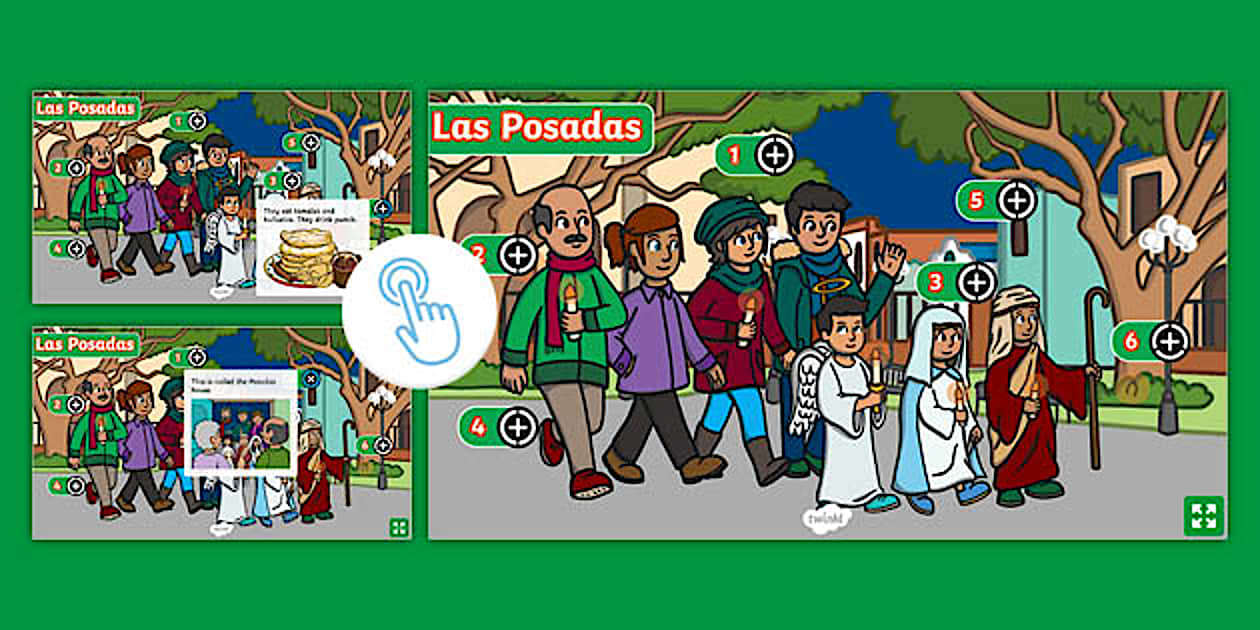 Las Posadas Interactive Click and Learn Digital Picture