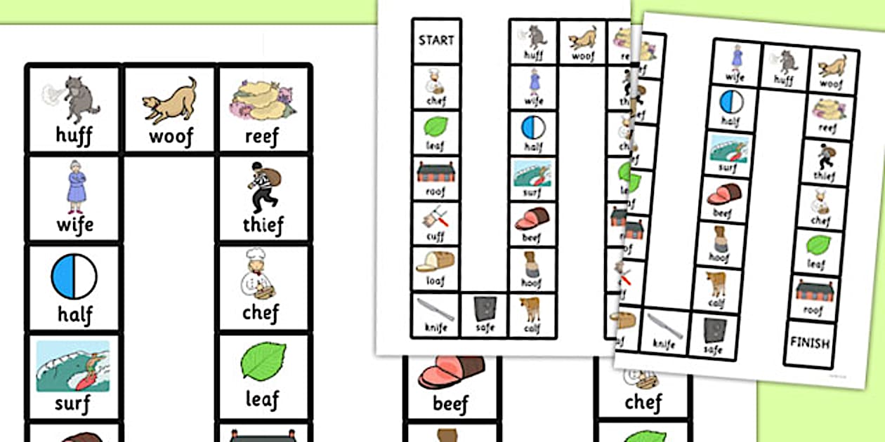 Final 'F' Sound Board Game (teacher made) - Twinkl