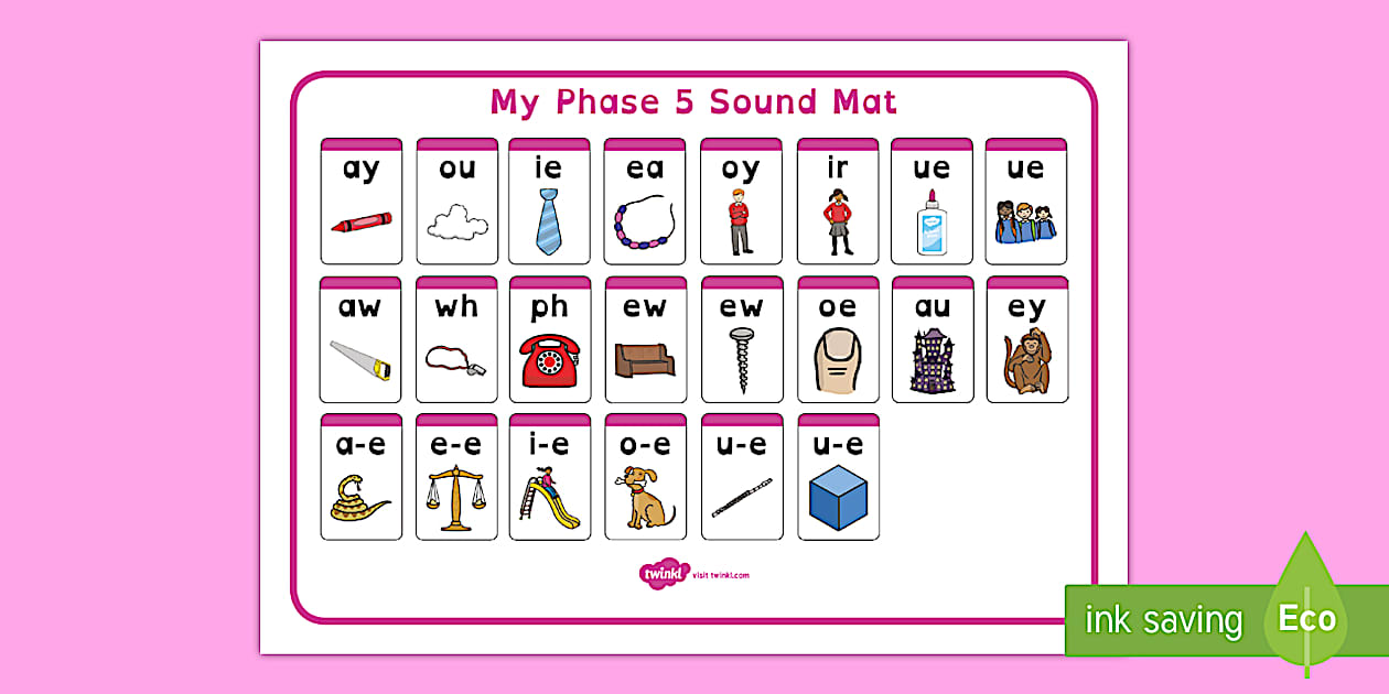 Phase 5 Sound Mat Dyslexia (teacher made) - Twinkl