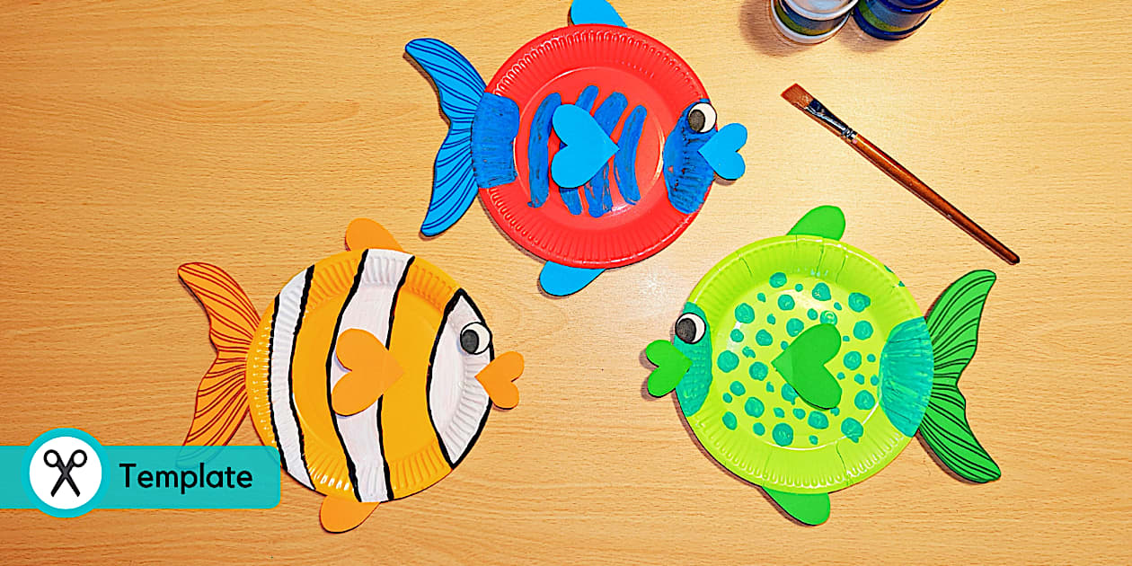 Paper Plate Tropical Fish | Ocean Craft (teacher made)