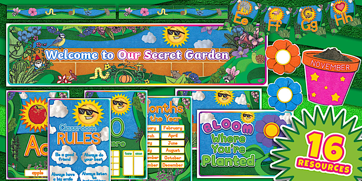 Secret Garden Classroom Decor Display Pack