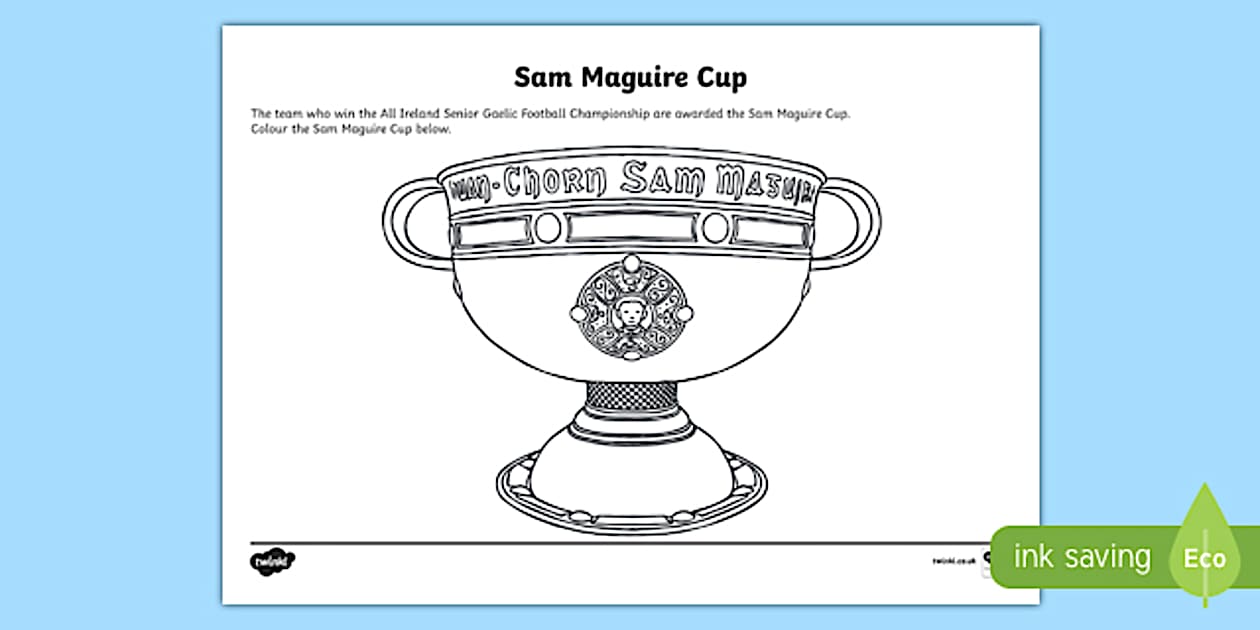 Sam Maguire Cup Colouring Worksheet / Worksheet-Irish, worksheet