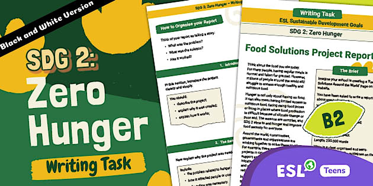 ESL SDG 2: Writing Task