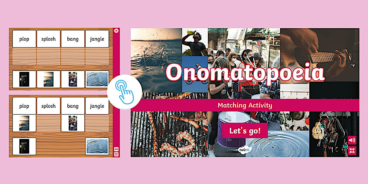 Onomatopoeia Interactive Matching Game (teacher made)