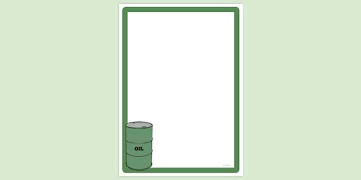 Simple Blank Oil Drum Page Border | Page Borders | Twinkl