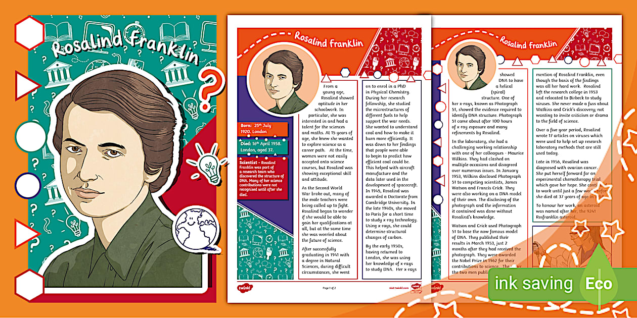 Significant People: Rosalind Franklin (teacher made)