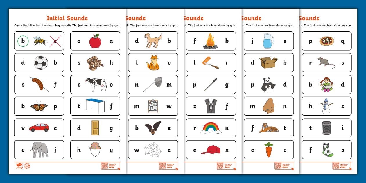 Beginning Letter Sounds | Worksheets | Phonics Resources