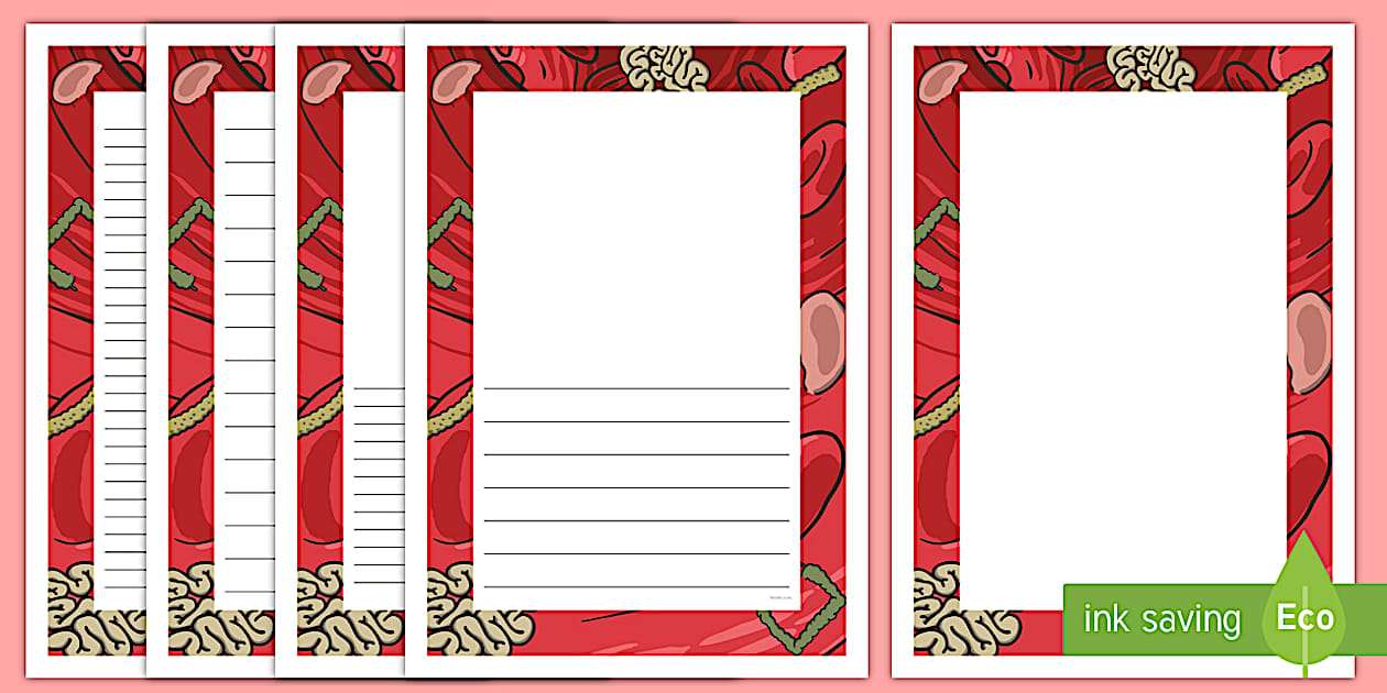 Editable Human Digestive System Page Border Pack - Twinkl