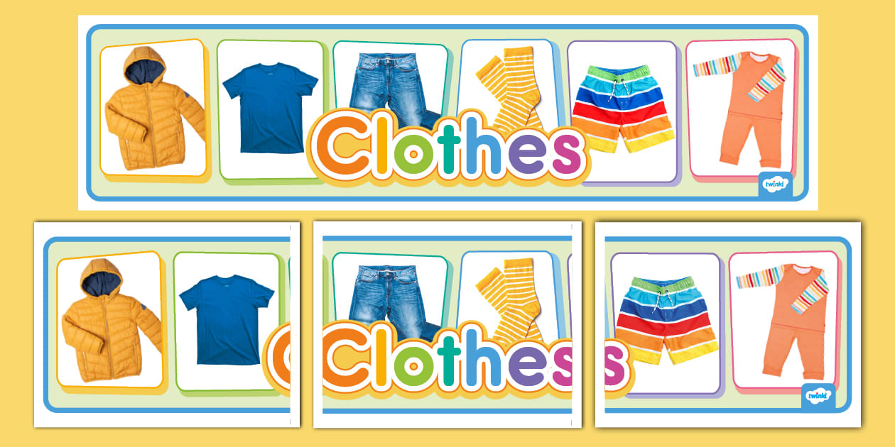 Clothes Photo Banner (teacher made) - Twinkl